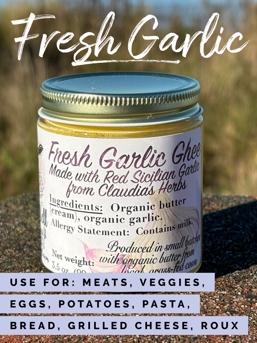 Fresh Garlic Ghee - 12 oz. | 3.5 oz. glass jar – Ghee Well